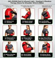 China 3-in-1 Rechargeable Red Light Therapy & Graphene Heat Joint Massager for Arm, Elbow, and Shoulder Pain Relief for sale