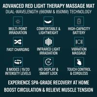 China ZN-LM05 Portable Rechargeable Red Light Therapy Mat with Vibration and Dual Wavelengths for sale