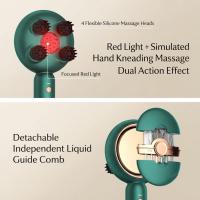 China ZN-AM10 Smart Red Light Scalp Massager & Liquid Guide Hair Growth Comb - Electric Head Massager with 4 Kneading Heads, Wet/Dry Use for sale