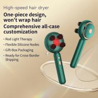China ZN-AM10 Smart Red Light Scalp Massager & Liquid Guide Hair Growth Comb - Electric Head Massager with 4 Kneading Heads, Wet/Dry Use for sale