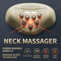 China ZN-NA55 Multi-Functional 4D Electric Neck and Shoulder Massager with EMS Pulse and Heating for sale