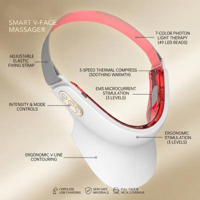 China ZN-VM06 7-Color LED EMS Microcurrent V-Face Shaping & Skin Rejuvenation Massager for sale