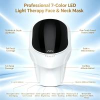 China ZN-MM05 Professional 7-Color LED Light Therapy Face Mask with Detachable Neck Panel Cordless Facial Skin Rejuvenation Device for sale