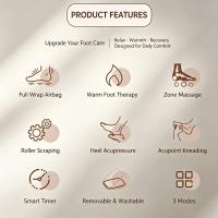 China ZN-YM19 Smart Air Compression Foot Massager with Heat Therapy for sale