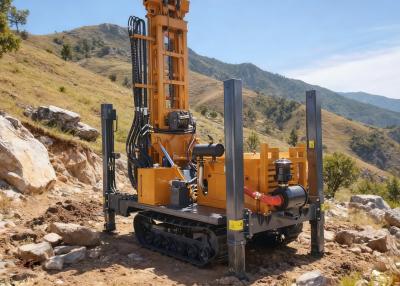 China 200m Rural Air Drilling Rig Driven By Air Compressed Air Rotary Drill Rig for sale