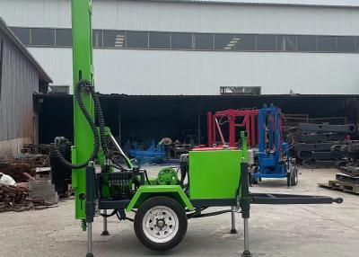 China Diesel Engine Trailer Mounted Hydraulic Drilling Rig For Rural Water Supply Project for sale