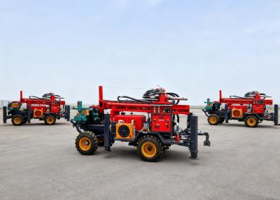 China 200m Depth Trailer Mounted Hydraulic Water Well Drilling Machine For African Countries for sale