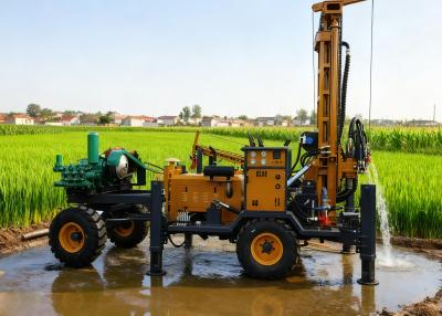 China compact Simple Maintenance Trailer Mounted Drill Rig Universal Spare Parts Supply for sale