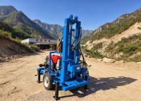 China Fast Speed Trailer Mounted Drilling Rig Small Size Mobile Household Water Well Equipment for sale