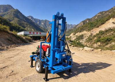China Fast Speed Trailer Mounted Drilling Rig Small Size Mobile Household Water Well Equipment for sale
