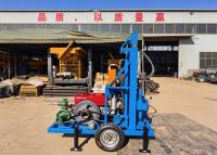 China Fast Speed Trailer Mounted Drilling Rig Small Size Mobile Household Water Well Equipment for sale