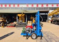 China Low Fuel Consumption Trailer Mounted Drilling Rig Simple Operation Mini Borehole Rig for sale