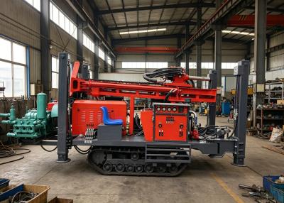 China Crawler Mounted Hydraulic Pneumatic Drilling Rig 200m Diesel Engine Borehole for sale