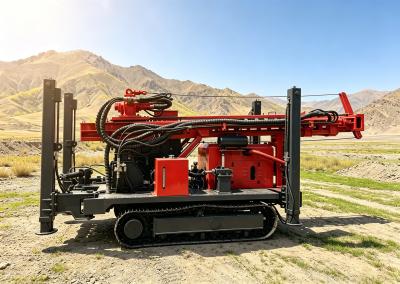 China Steel Crawler Mounted Air Hammer Drill Rig Commercial 300m Depth Underground Well for sale