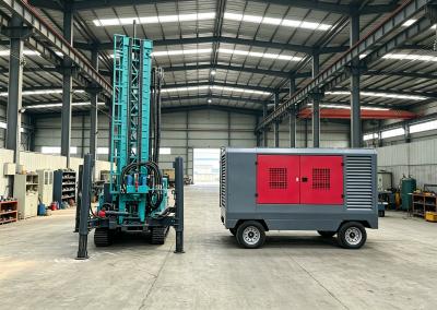 China New 260m Pneumatic Well Drill Borehole Agricultural Irrigation Water Well For Rocky for sale