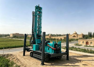 China Steel Crawler Mounted Rotary Pneumatic Heavy Duty Drilling Rig 260m Depth for sale