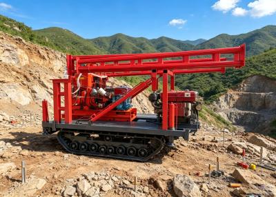 China 200m Depth Rocky Exploration Crawler Mounted Deep Well Drilling Rig GK200 for sale