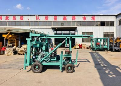 China 200m Drilling Trailer Mounted Water Well Drilling Rigs For Sale 15kw for sale