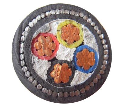 China Low Voltage Power Cable 3X150mm2 XLPE Copper Cable Yjv32 Swa Awa Armoured Power Cable for sale