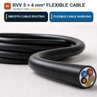 China 5x4mm2 5 Core Flexible Cable Transmission Control PVC Sheathed Stranded Copper Conductor for sale
