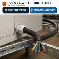 China 5x4mm2 5 Core Flexible Cable Transmission Control PVC Sheathed Stranded Copper Conductor for sale