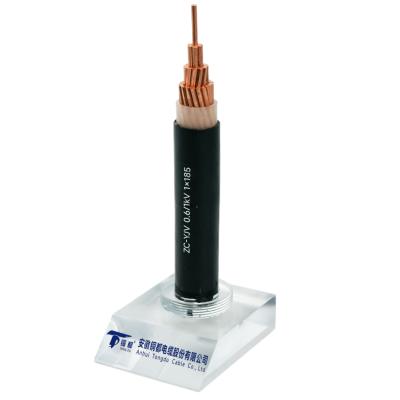 China ZR-YJV 1*185mm² Flame Retardant Copper Cable,0.6/1kV XLPE Insulation PVC Sheath for Building Wiring for sale
