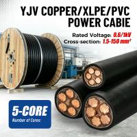 China 8.2 – 8.6mm 25mm2 5 core armoured cable sheathed flexible  For Indoor Power Distribution Systems for sale