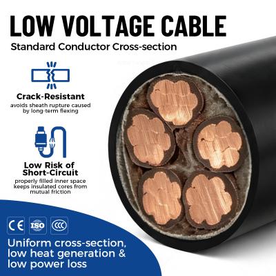 China Flame Retardant 5 Cores Cable ZR-YJV 35mm2 Xlpe Copper Armoured For Main Power Feeds for sale