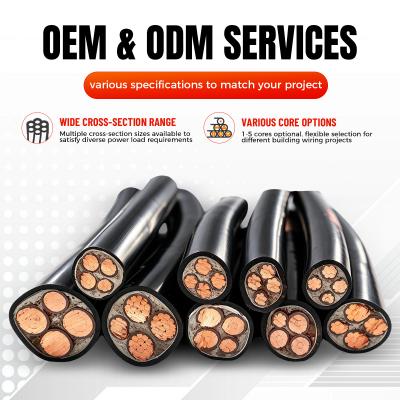 China 3+1 Core Flame Retardant 4 Cores Cable  For Factory Three Phase Main Power for sale