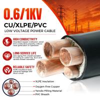 China OEM Copper Xlpe Cable 4 Core Heat Resistant Flex 3×50mm2+1×25mm2 For Heavy Duty for sale
