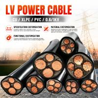 China Copper Conductor Flame Retardant XLPE Cable ZR-YJV 3×95mm²+1×50mm² for Site Power Wiring for sale
