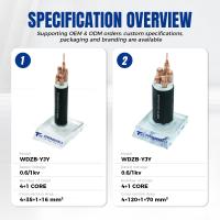 China Copper Core 5 Core Shielded Cable 4x50mm2+1x25mm2 XLPE Flame Retardant 0.6/1kV for sale