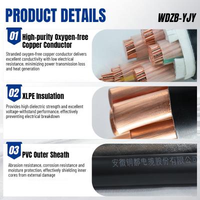 China High Capacity 5 Core Flex ZR-YJV 4x300mm2+1x150mm2 XLPE Copper Flame Retardant for sale