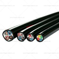 China Heavy Duty 4 Core Control Flex Cable RVV 4x4.0mm2 PVC Stranded Copper Cable for sale