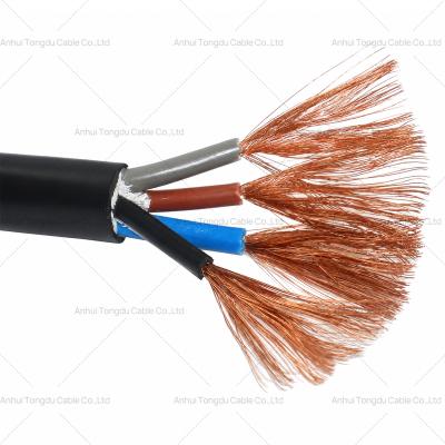 China 4 Core Industrial Power Cable 10mm2 RVV PVC Flexible Stranded Copper for sale