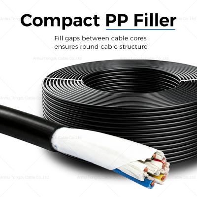 China Industrial Equipment 5 Core Flexible Cable RVV 5x2.5mm2 PVC Stranded Copper for sale