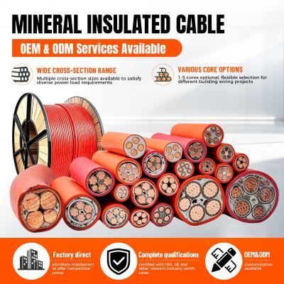 China Large Fire Rated Wire 4x95mm2+1x70mm2 Mineral Insulated Heating Cable for sale