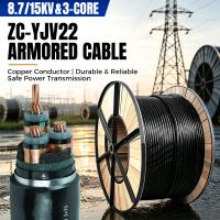China Mega Industrial Main Cable YJV22 3x120mm² 8.7/15kV Armored MV XLPE for sale