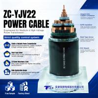 China Ultra Heavy MV Cable YJV22 3x185mm² 8.7/15kV Armored XLPE Power Cable for sale