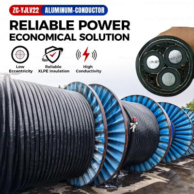 China 3 Core Medium Voltage Power Cable Heavy Duty 185mm2 Armored XLPE Cable for sale