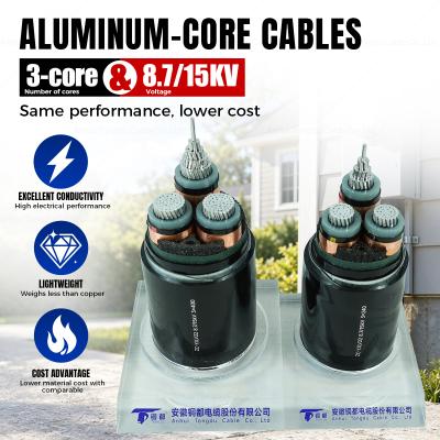 China 8.7KV 10kV  Mv Power Cable Armored  Skyscraper Main Aluminum Cable for sale