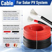 China DC Solar Wire 6.0mm² PV1-F TUV UV Resistant Photovoltaic Cable PV String Main Cable for sale