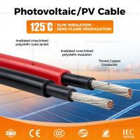 China IEC 62930  Solar Wire Tinned Copper 0.095kg/M  Pv Wire For Solar Panels for sale