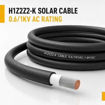 China Tinned Copper Photovoltaic Solar Cable Solar Panel  UV Resistant PV Wire for sale