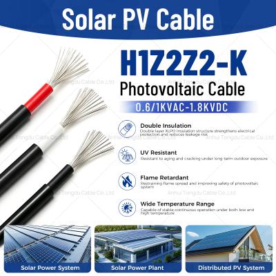 China 1500V Solar Pv Cable Halogen Free Class 5 Flexible PV Photovoltaic Wire for sale