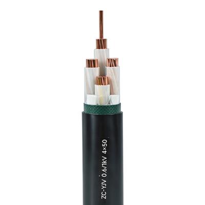 China ZC-YJV 4x50mm² Class C Flame Retardant XLPE Copper Power Cable for Building Distribution for sale