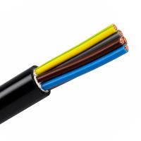 China RVV 5x4.0mm2 5 Core Flexible Cable PVC Multi Circuit Strand Flexible Copper Cable for sale