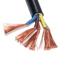China RVV 5x4.0mm2 5 Core Flexible Cable PVC Multi Circuit Strand Flexible Copper Cable for sale