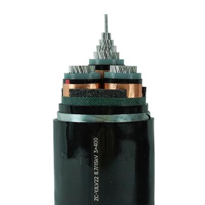 China 3x400mm2 Medium Voltage Power Cable Aluminum XLPE  Armored Mv Cable 8.7kV for sale
