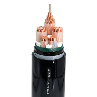 China ZC-YJV22 5 Cores Cable 3x185mm2+2x95mm2 Armoured XLPE Flame Retardant Cable 0.6/1kV for sale